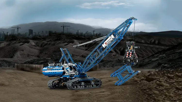 lego crane blue